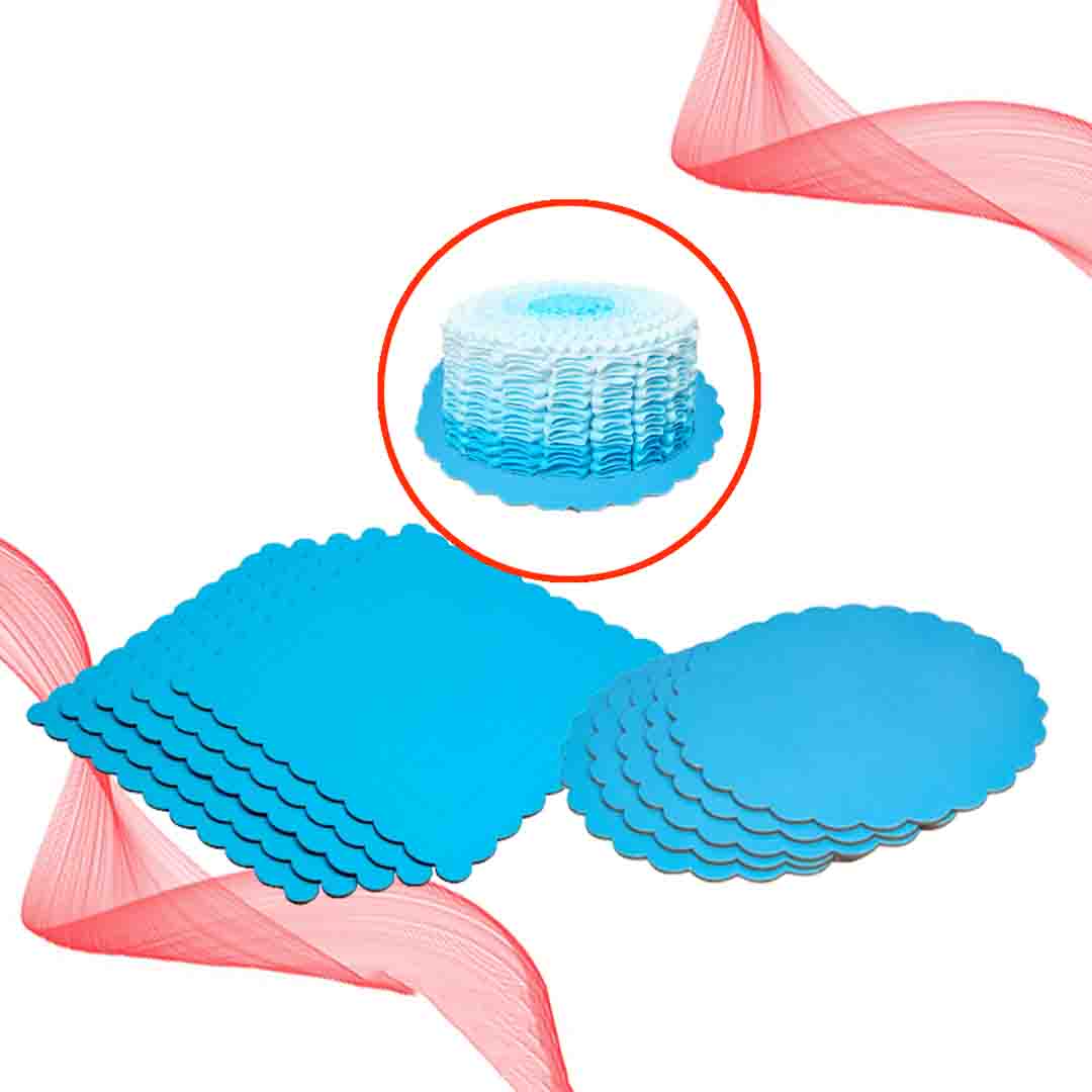 Blue Scalloped Cake Board - Quality Baking & Cake Decorating Accessories