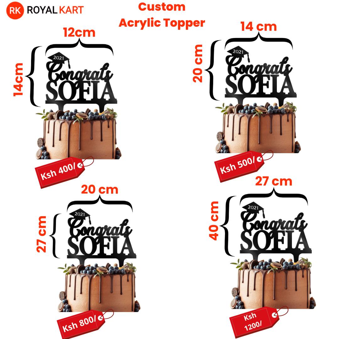 Customized Acrylic Toppers - Quality Baking & Cake Decorating Accessories